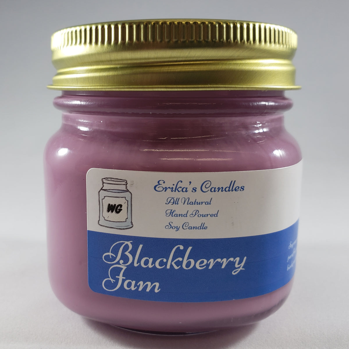 Blackberry Jam All Natural Hand Poured Soy Wax Mason Jar Candle ...
